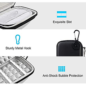 Lacdo Hard Drive Carrying Case for Seagate Portable Seagate One Touch Seagate Backup Plus Ultra Touch 1TB 2TB 3TB 4TB 5TB Portable External Hard Drive USB 3.0 2.5 Inch HDD Shockproof Travel Bag, Black