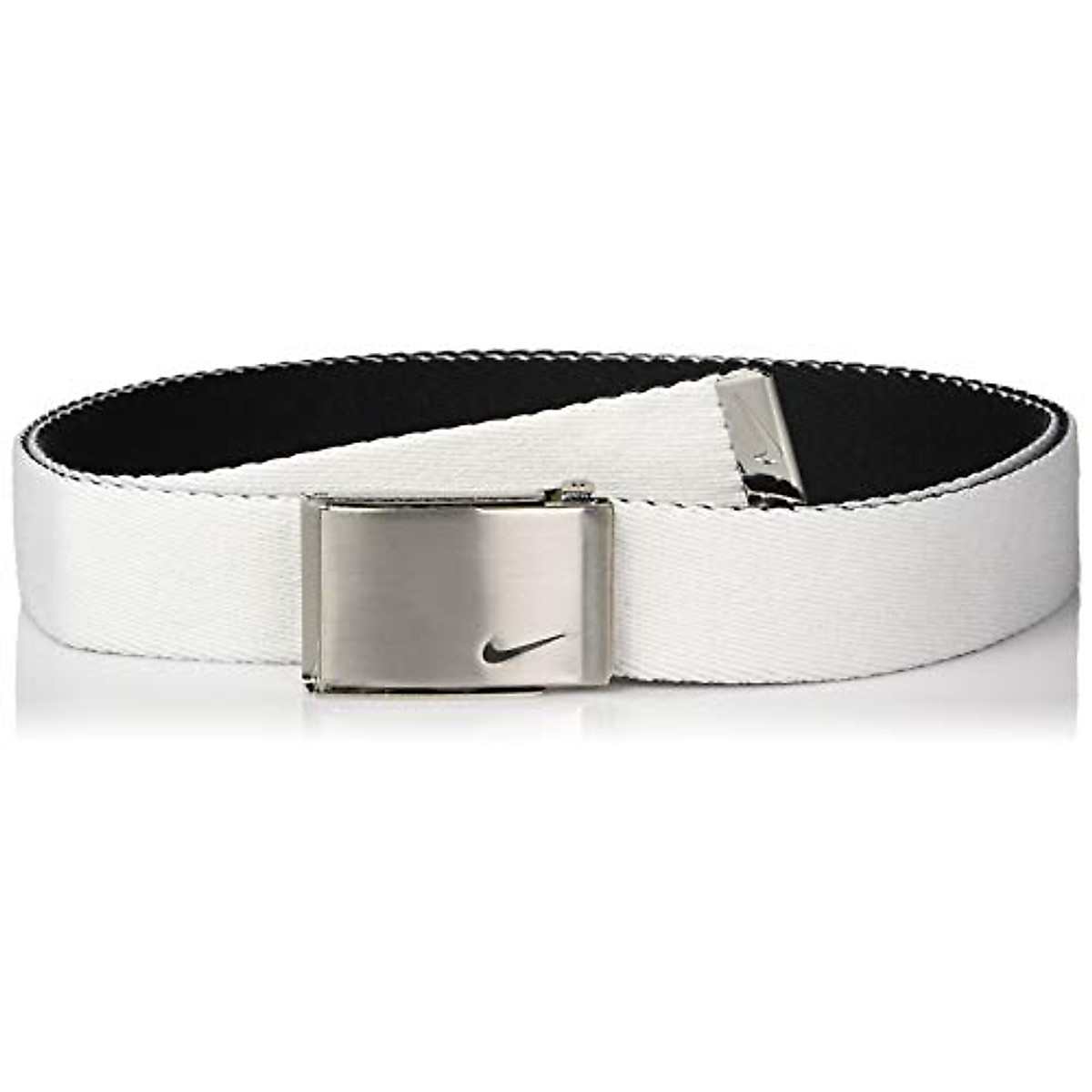 Nike womens Reversible Single Web Belt, Black/White, One Size US
