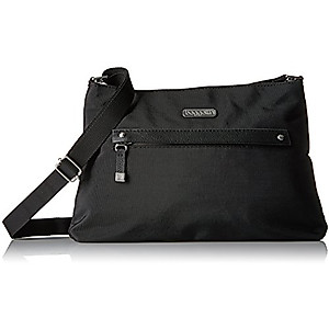 Baggallini womens All Around Crossbody, Black With Sand Lining, One Size