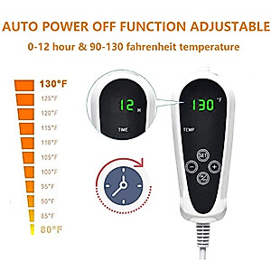 Pet Heating Pad for Dog Heating Pad for Cat Electric Mat Heated Pet Bed Mat Pet Heating Pad with Timer and Soft Washable Cover (X-Large:32" x 20")