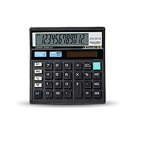 SDFGH 12 Digit Desk Calculator Large Buttons Financial Business Accounting Tool Black Color Big Size