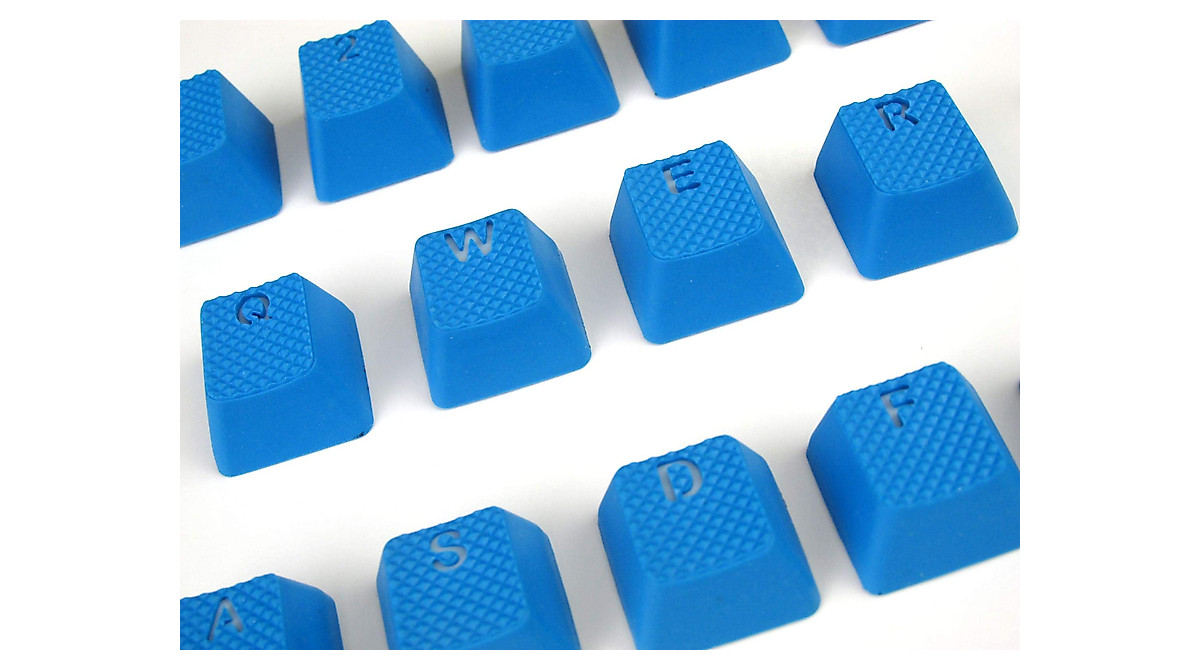 Rubber Gaming Backlit Keycaps Set for Cherry MX Keyboards - Sky Blue
