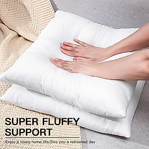 OTOSTAR 20x20 Inch Throw Pillow Inserts Set of 4 Premium Bedding Pillow Inserts Square Indoor Decorative Throw Pillows Form Pillow Stuffer for Couch Bed Sofa Sham Cushion Pillow Filler (White 20x20)