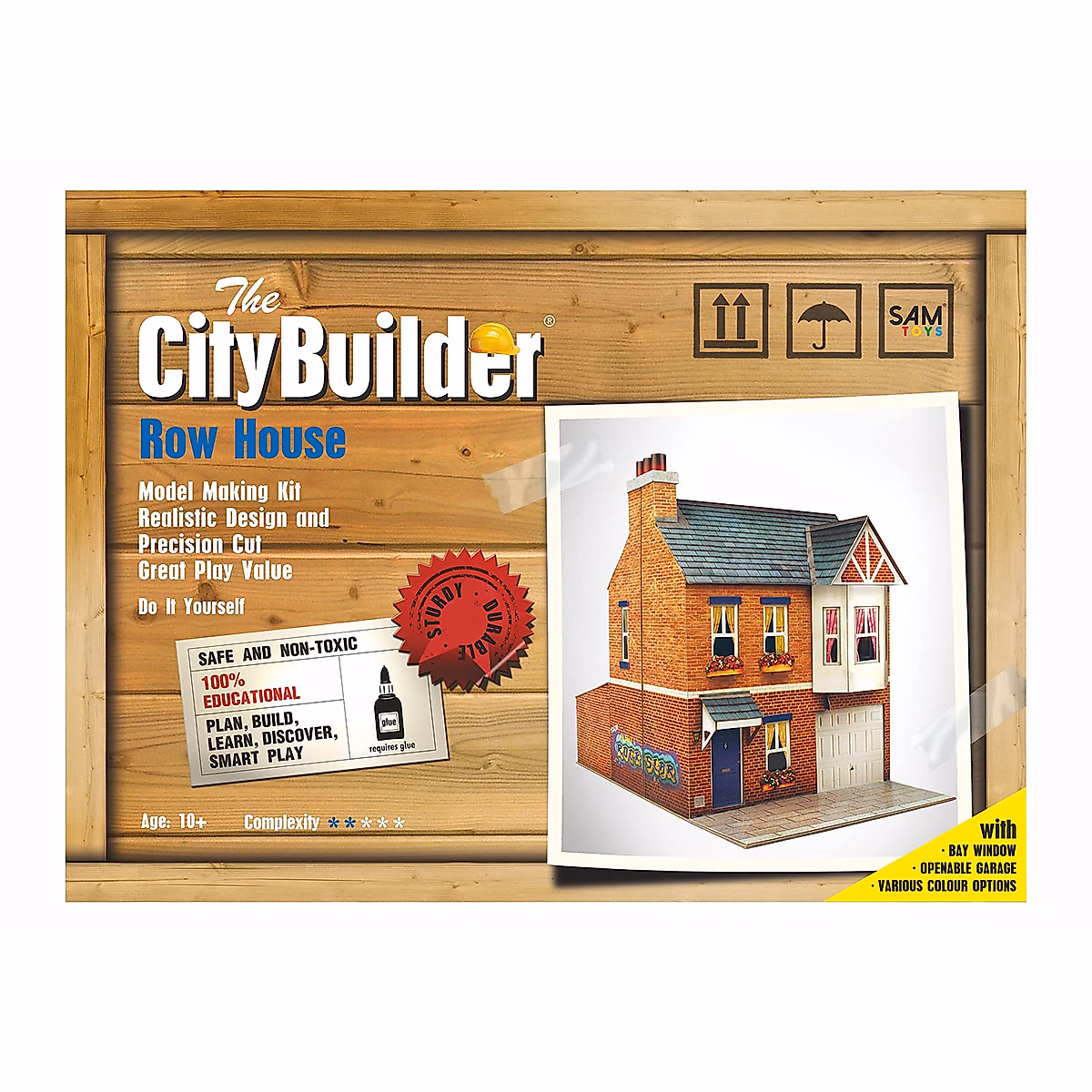The CityBuilder Row House Cardboard Model Making Kit - O Scale Model Railroad Building