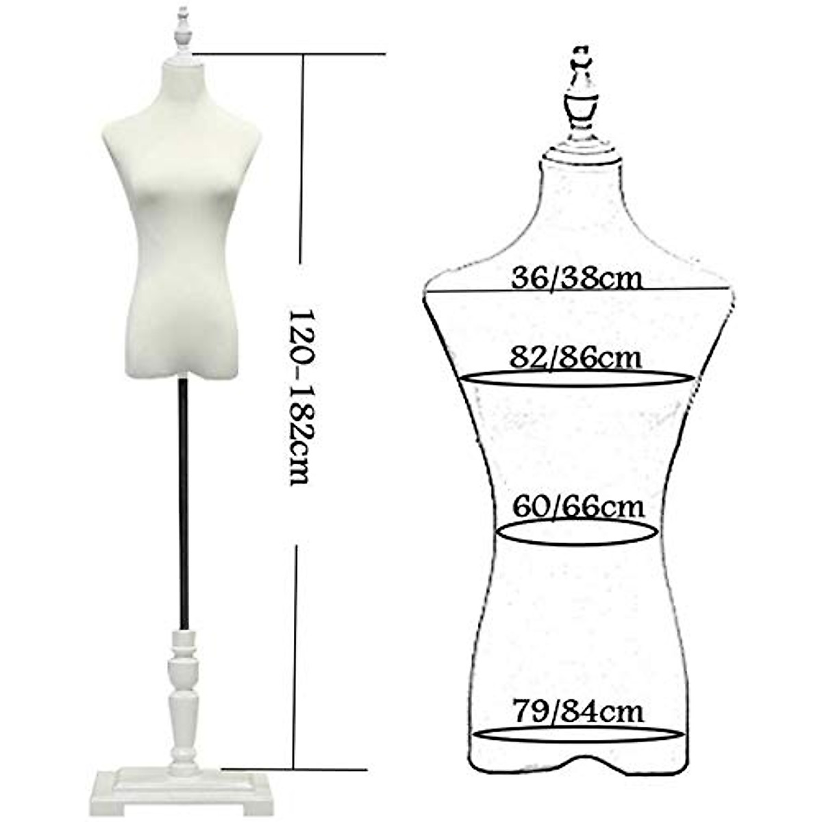 Mannequin Display Stand Female Mannequin Full Body Mannequin Torso Clothing Shop Window Display Dressmakers Fashion ( Size : Small ) ( )