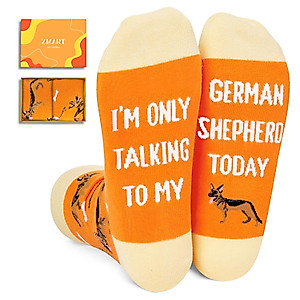 Zmart Novelty Unisex German Shepherd Socks for Women Men, Crazy German Shepherd Gifts Silly Fun Funny Socks