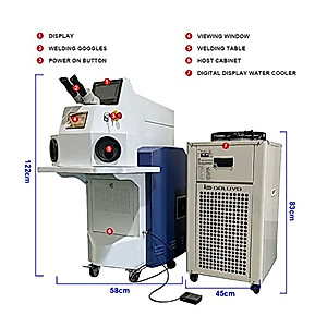 USA CALCA 200W Laser Spot Welding Machine for Metal Gold Silver Jewelry, Jewelry Spot Welder Welding Equipment (60 Joules)