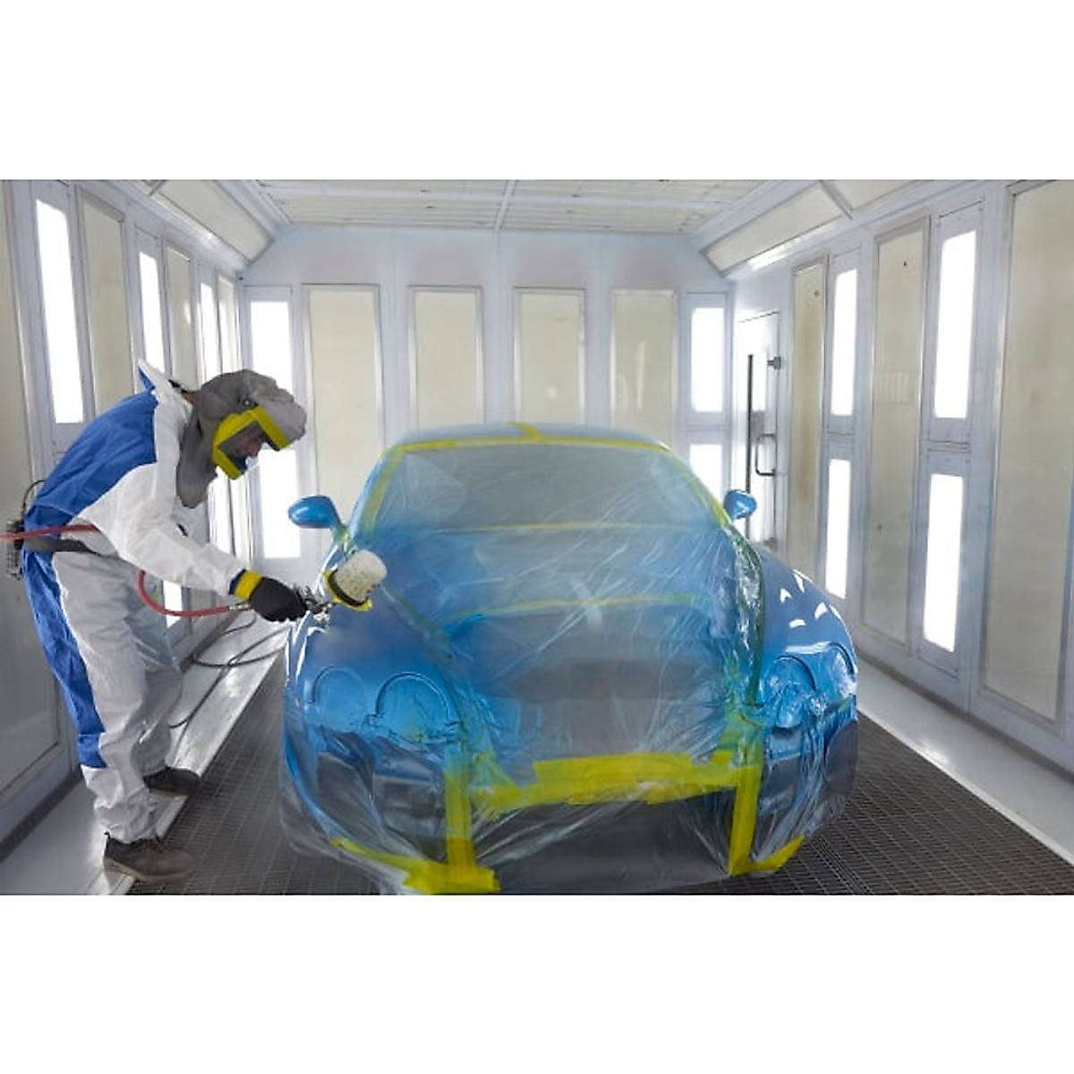 Q1 - 1-1/2 inch (36mm X 55m) Premium High Performance Automotive Yellow Masking Tape - High Temperature - Case of 24 Rolls