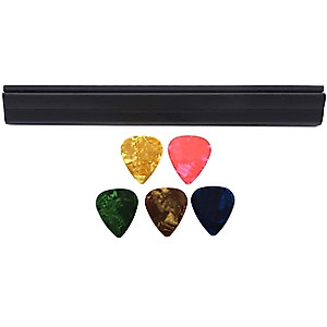 Jiayouy 7.3" Inches Microphone stand Guitar Pick Holder Rubber Guitar Picks Clamp Clip With 5 Picks