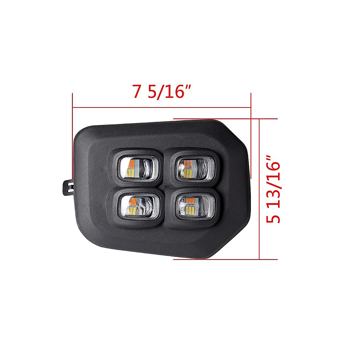 Compatible with 2016-22 Toyota Tacoma SR SR5 Limited '20-22 Trd off-road/Trd sport LED 4-Eyes Fog Lights Assemblies 4 Pods White Daytime Running Light Amber Turn Signal Fog Lamp