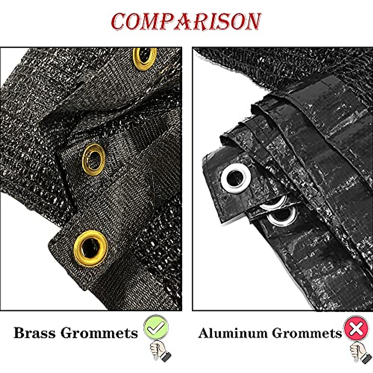 Dafoecheer 40% 10ftx20ft Black Shade Cloth Taped Edge with Grommets Sunblock Garden Mesh UV Resistant Net for Outdoor Plant Greenhouse Flowers