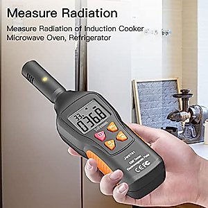 EMF Meter Reader EMF Detector,5HZ-3500MHz Digital Household Radiation Detector,3 in 1 Electromagnetic Field Meter with LCD Sound-Light Alarm