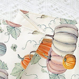 Sambosk Fall Gray Pumpkin Table Runner, Autumn Thanksgiving Table Runners for Kitchen Dining Coffee or Indoor and Outdoor Home Parties Decor 13 x 72 Inches SK075