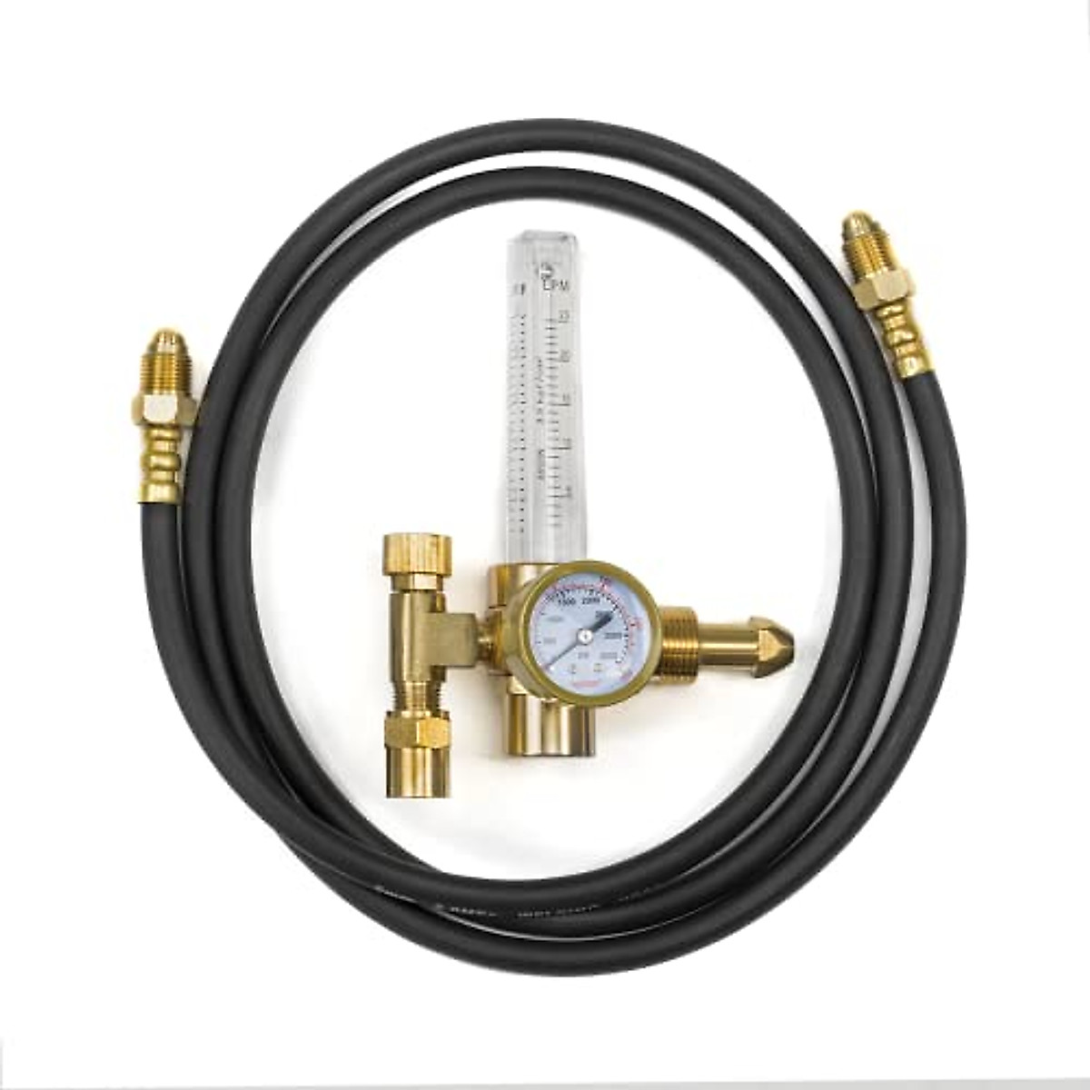 STKUSA Stark Argon Flowmeters Regulator Welding CGA-580 Miller Lincoln CO2 Argon Regulator with Gas Hose TIG Welder,Black/Gold (55091)