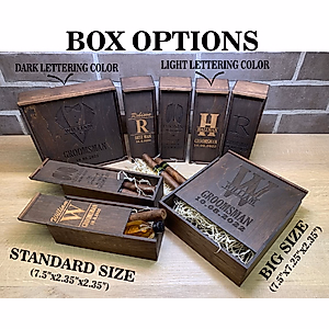 Personalizable Groomsmen Gift Box, Groomsmen Proposal, Best Man Proposal, Father of Bride Gift, Cigar Gift Box, Father of Groom Gift, Keepsake box