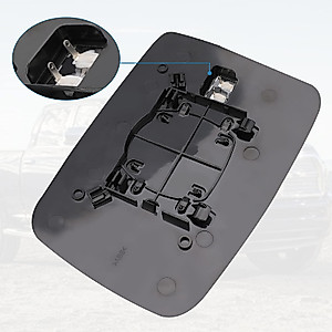 Passenger Right Side Heated Mirror Compatible with 2009-2018 Dodge Ram 1500, 2500 Mirror Glass - Exterior Side View Convex Mirror - Replace# 68079362AA, 68050298AA