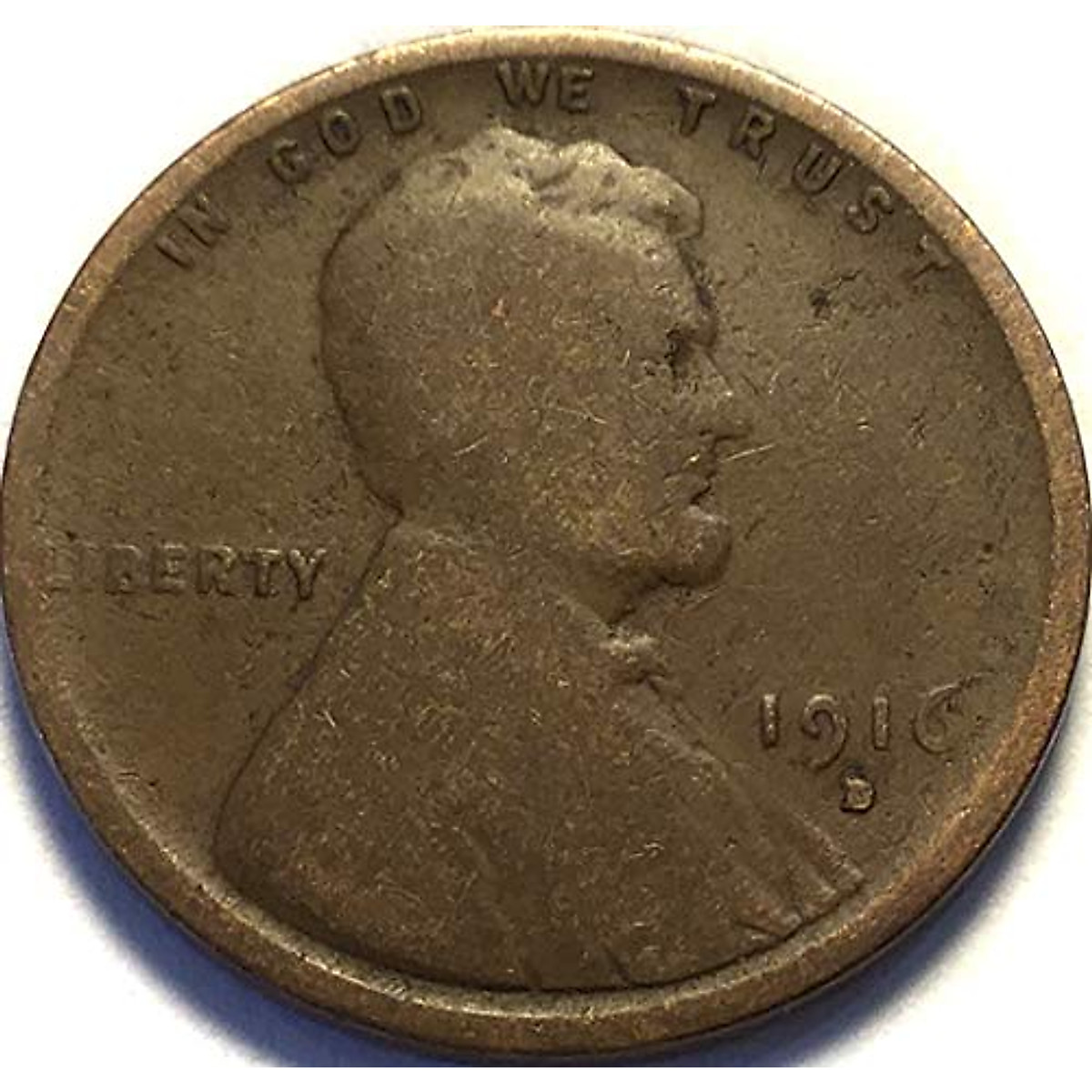 1916 D Lincoln Wheat Cent Penny Seller Good