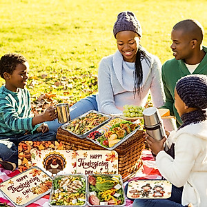 36Pcs Thanksgiving Tin Foil Containers with Lids Disposable Aluminum Thanksgiving Leftover Containers with Lids Thanksgiving Foil Food Pan