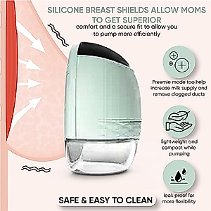 Zomee Fit Wearable Breast Pump, Hands Free, Portable,Discrete Electric Double Breast Pump - Holds up to 5 oz - Wireless 2+ Hours of Battery Life - Mimics Baby Feeds, Leak Proof Anti Backflow System