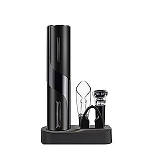 JLHOBBY Electric Wine Opener, Automatic Corkscrew Bottle Opener with Foil Cutter,One-Click Button Reusable with 4 AA Batteries Powerful Wine Openers for Home,Kitchen,Party and Bar