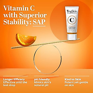 TruSkin Vitamin C Moisturizer Face Cream – Brightening, Anti Aging, Hydrating, Skin Wrinkle Cream – Vitamin B5, Vitamin E, Jojoba Oil, Aloe Vera & Green Tea, 1.7 Fl Oz