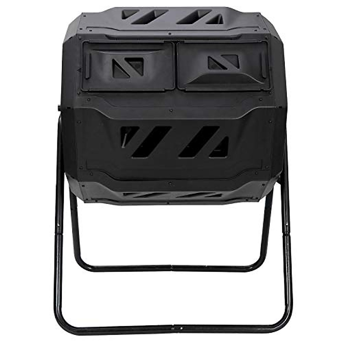 Compost Bin Large Composting Tumbler 43 Gallon Dual Rotating Outdoor Garden