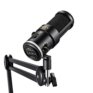 Deity VO-7U Boom Arm Kit USB Dynamic Podcast Microphone with RGB Lights for Game Podcast Stream YouTube (Black)