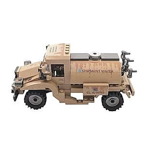 General Jim's Military Brick Building Set - WW2 Army Water Tanker Truck Vehicle Building Blocks Model Perfect for World War 2 and Brick Enthusiasts Including Teens and Adults
