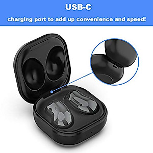 Rinetics Charging Case Replacement Compatible with Galaxy Buds Live, Charger Case for Samsung Galaxy Buds Live SM-R180(Wired Charging Only, Earbuds not Included, Black Color)