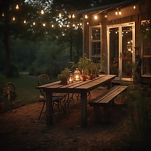 Jslinter 25Pack G40 LED String Light Bulbs Replacement, 1W(11W Equivalent), 60LM, 2200K Warm White, Shatterproof, E12 Screw Base, Vintage Edison Bulbs for Patio Garden