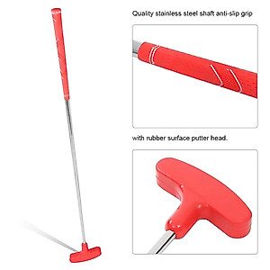 VGEBY Mini Putter, 27inch Mini Rubber Head Stainless Steel Shaft Putters for Children(Red) Supplies
