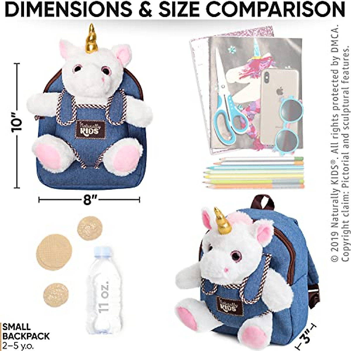 Naturally KIDS Small Unicorn Backpacks