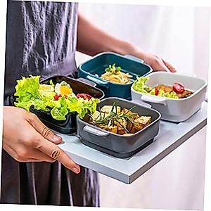 1pc Ceramic Bakeware Ceramic Bread Pan Square Cupcake Pans Ceramic Bread Loaf Pan Ceramic Cookie Sheet Porcelain Lasagna Plate Ceramic Tart Pan Rice Plate Rice Bowl Kitchen Supply/1533 (Color : Green