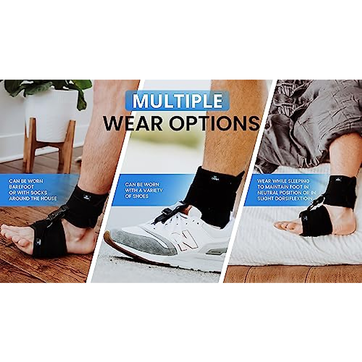DOSH AFO Foot Drop Brace - Drop Foot Brace for Walking - Use as a Left or Right AFO Brace - Ankle Foot Orthosis Support Brace for Men and Women - Foot Supports - Drop Foot Braces