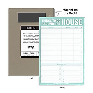 Knock Knock Things To Do Around the House Pad, Honey-Do List Notepad, 6 x 9-inches