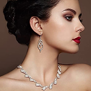 Sterling Silver Dangle Earrings for Women, 14k Gold Plated Double Linear Drop Statement Earrings Anniversary Birthday Gifts for Women Girls