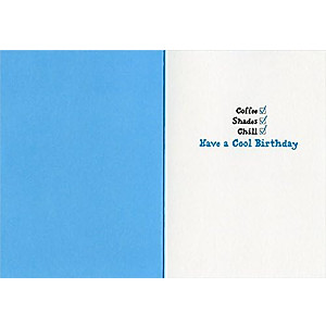 Cool Dog with Coffee Avanti Humorous/Funny Birthday Card