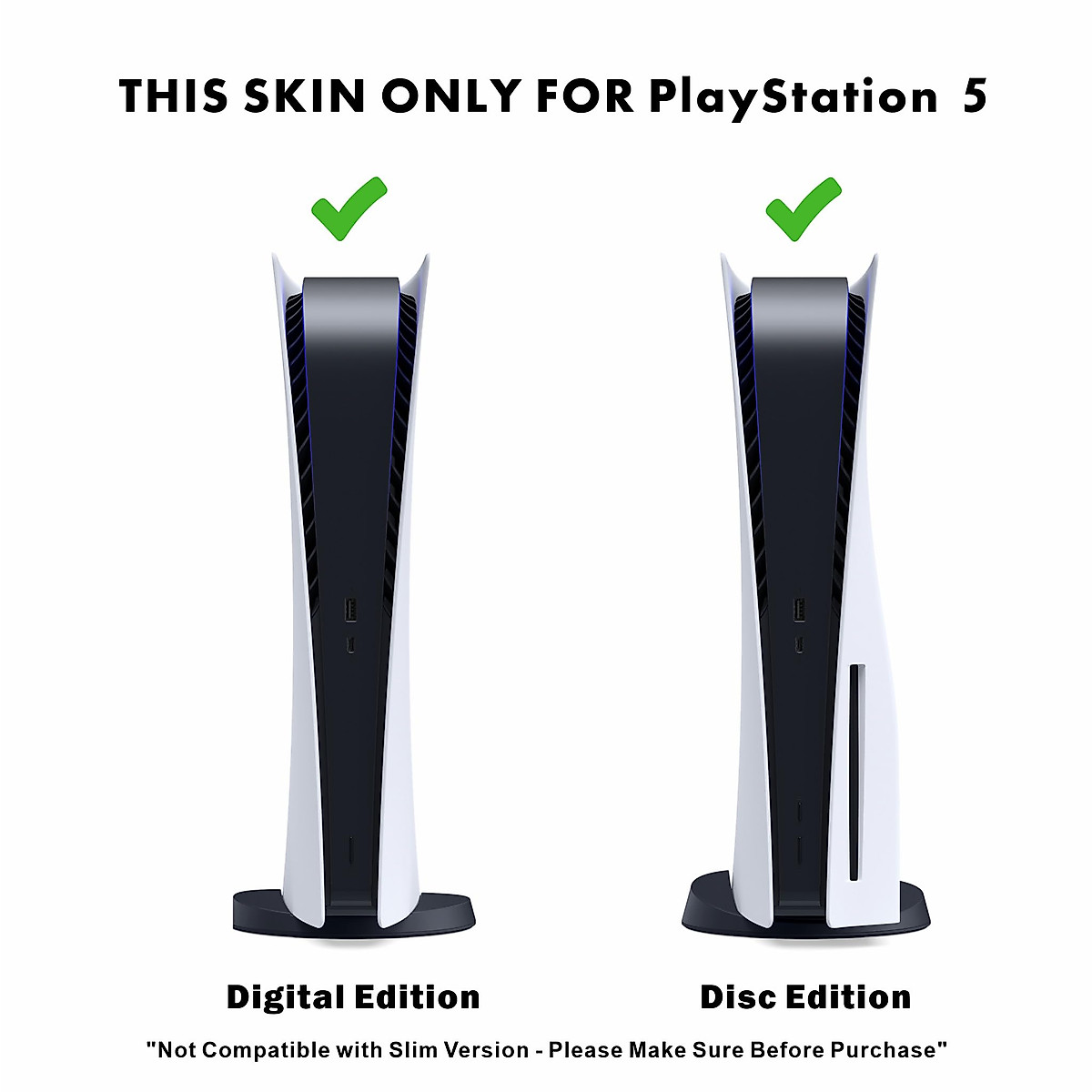 HK Studio Captain Shield Decal Sticker Skin Specific Cover for Both PS5 Disc Edition and Digital Edition - Waterproof, No Bubble, Including 2 Controller Skins and Console Skin