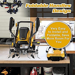 COPOWER by EVEAGE GT18-13.5US Electric Corded Garden Tiller and Cultivator, 120V 18-Inch 13.5AMP Rototiller Tool, 4'' - 8'' Tilling Depth Foldable Handle 6x4 Tines