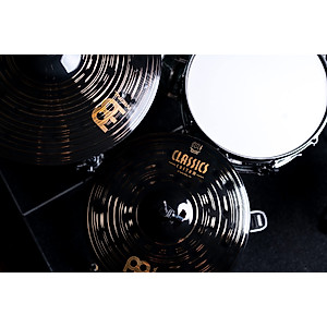 Meinl Cymbals Classics Custom Dark 13" Hihat Cymbals for Drum Set, Pair — Made in Germany — B12 Bronze, 2-Year Warranty (CC13DAH)
