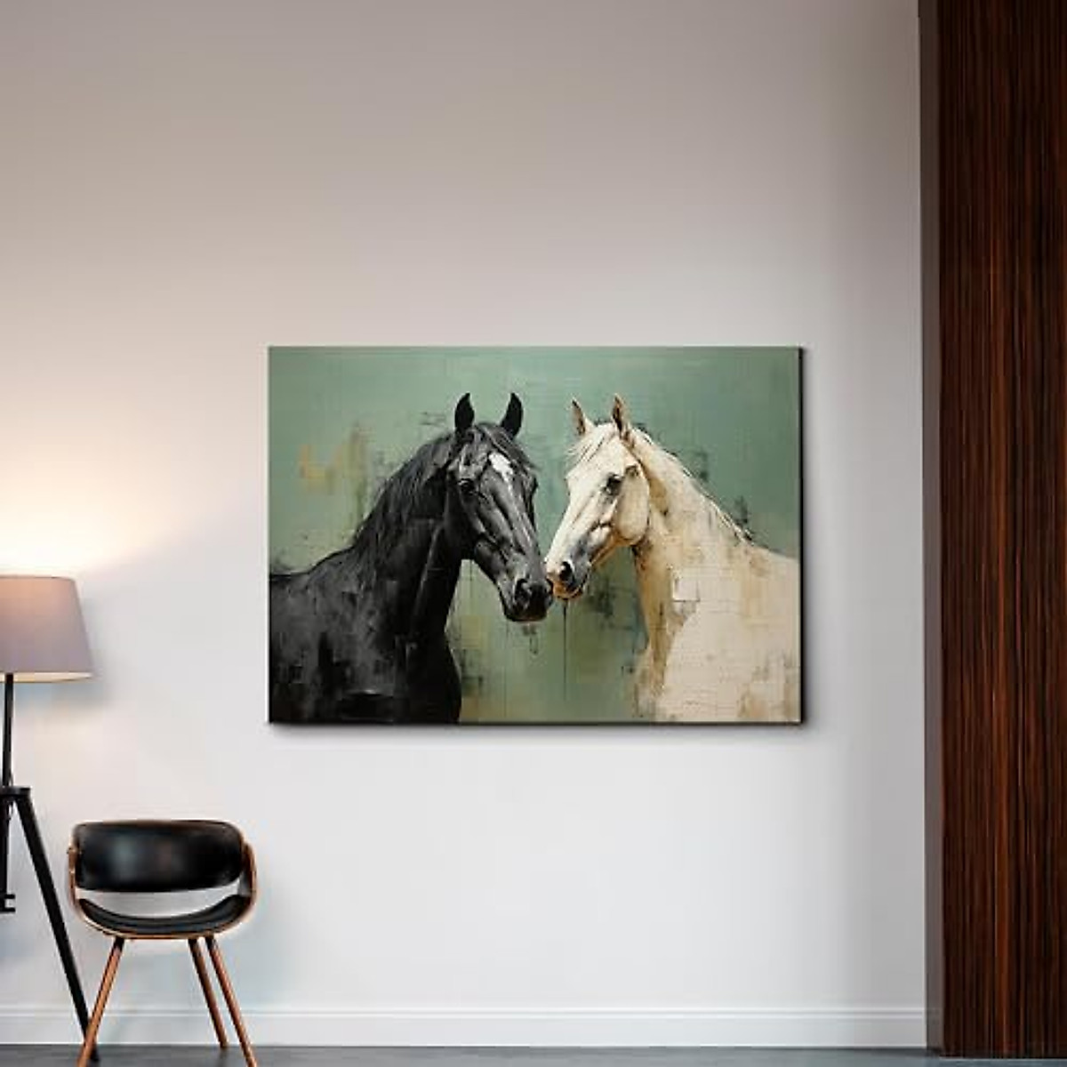 Majestic Black Stallion Galloping In The Clouds, Black Horse On Salt Flats, Canvas Print, Black Horse Print, Black Horse Wall Art