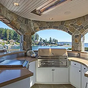 Infratech WD4024SS Dual Element - 4000 Watt Electric Patio Heater, Choose Finish: Stainless Steel