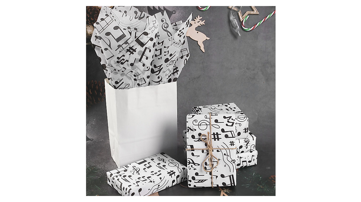 Musical Note Tissue Paper - 100 Sheets for Gift Wrapping