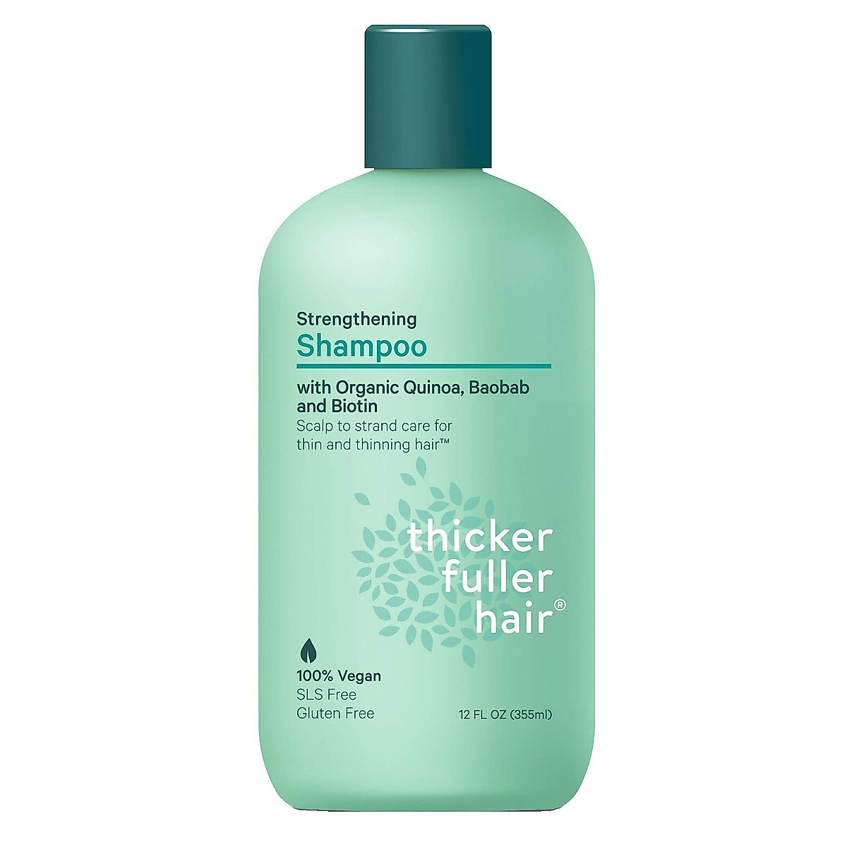 Thicker Fuller Hair Shampoo Stengthening Sls-Free 12 Ounce (3 Pack)