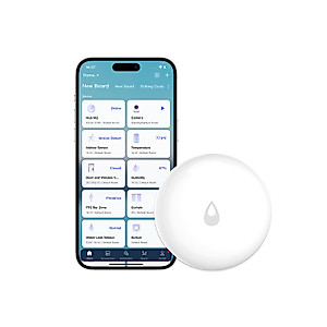 Aqara Water Leak Sensor, Requires AQARA HUB, Wireless Water Leak Detector, Wireless Mini Flood Detector for Alarm System and Smart Home Automation, for Kitchen Bathroom Basement, Works with IFTTT