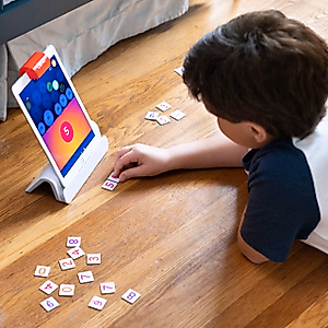 Osmo-Genius Numbers for iPhone, iPad & Fire Tablet - Ages 6-10 - Math Equations (Counting,Addition,Subtraction & Multiplication) Educational Learning Games - STEM Toy-Boy & Girl (Osmo Base Required)