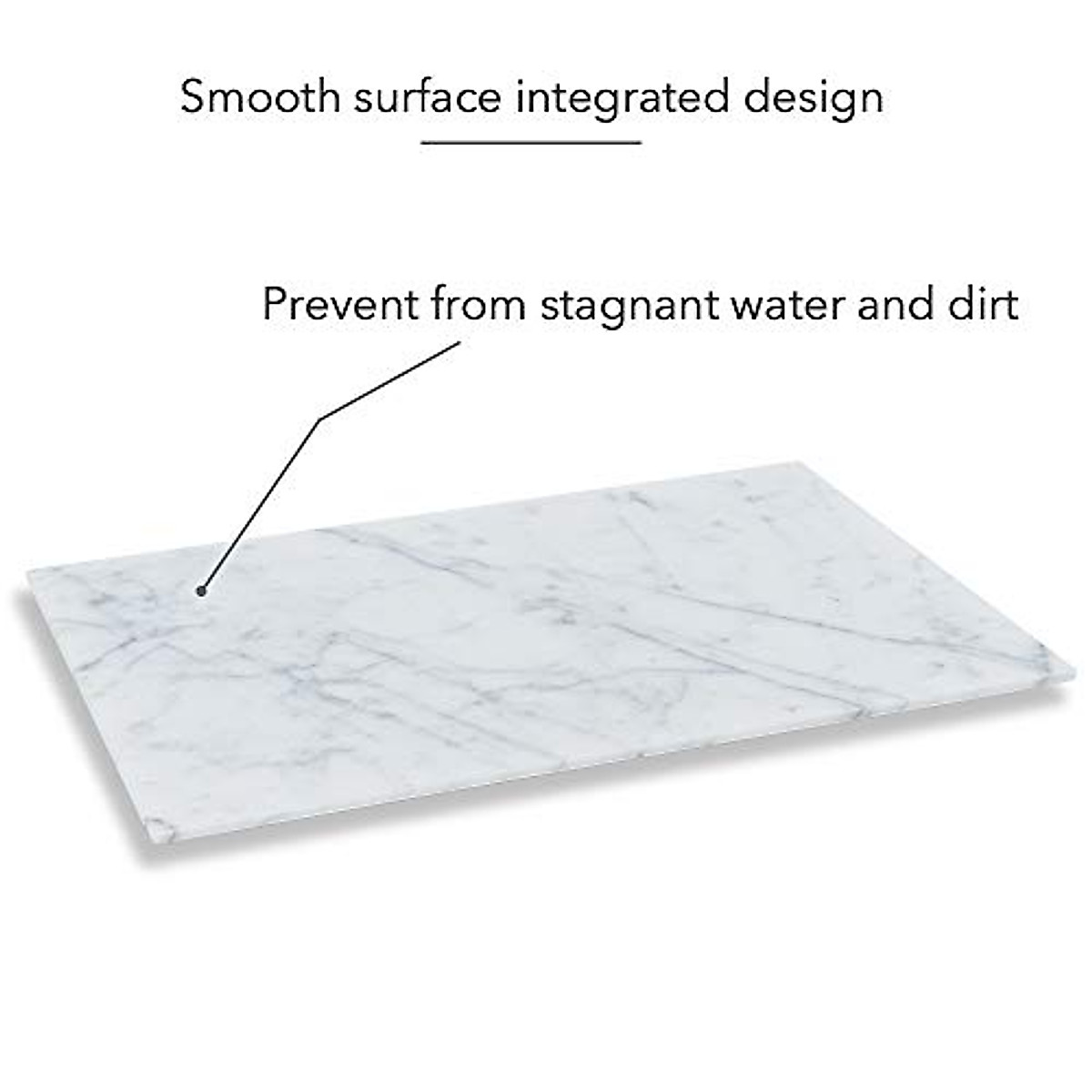 JIMEI Marble Rectangular Vanity Tray for Bathroom – Marble Kitchen Serving Tray for Coffee, Cheese, Pastries, Bread – Jewelry Storage Organizer Decorative Tray for Dresser, nightstand or Desk