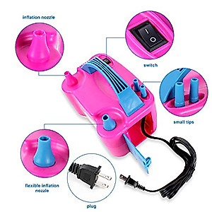 Gresus Electric Balloon Pump,110V 600W Portable Dual Nozzle Quick-Fill Balloon Inflator/Blower for Party Decoration