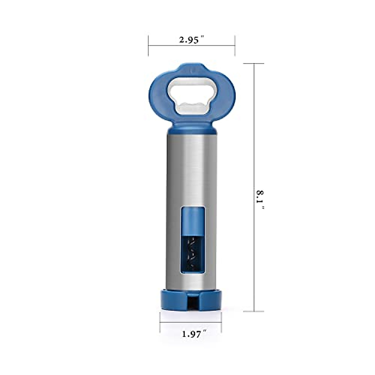 KITCHENDAO 3 in 1 Wine Bottle Opener Corkscrew with Foil Cutter, Beer Bottle Opener with Magnetic Cap Catcher, Works Easily Like Electric Opener, Wine Corkscrew, Gifts for Men and Women