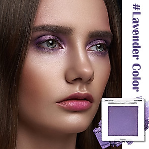 Erinde Single Eyeshadow Powder Palette, Matte Shimmer Lavender Purple Eye Shadow Makeup, High Pigment, Ultra-Blendable, Long-Lasting Smokey Eyeshadow, 4g/0.14oz